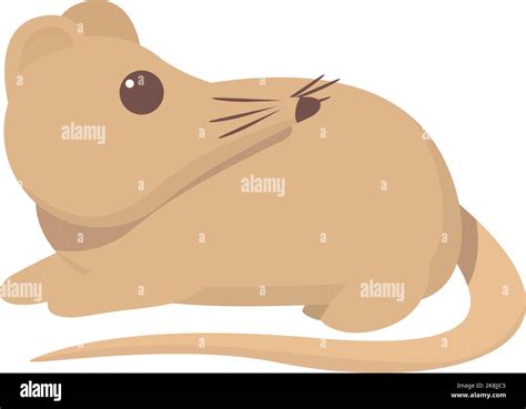 Scared Shrew Icon Cartoon Vector Domestic Agriculture Asian Mouse