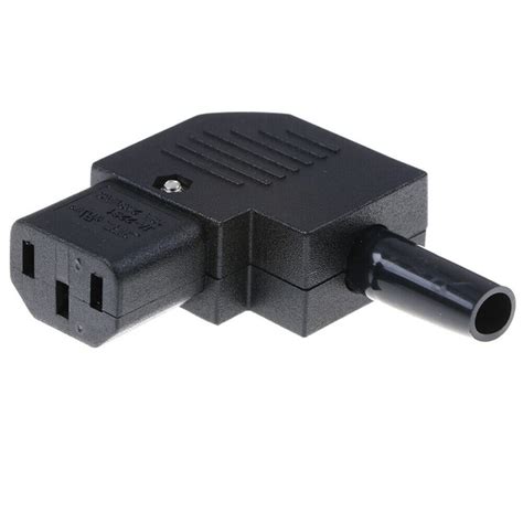 Durable Iec C13 Right Angle Rewirable Connector 3 Pin Female Power Plug