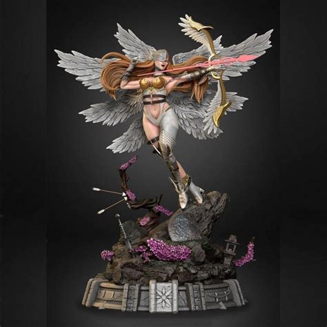 Angewomon Digimon Diorama Stl 3d Print Files