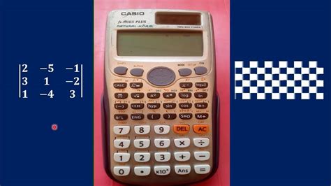Determinant Of A Matrix Using Casio Fx 991es Plus Calculator Youtube
