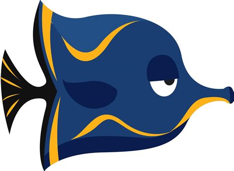 Blue Fish Illustration Vector On White Background Vector Art At Vecteezy
