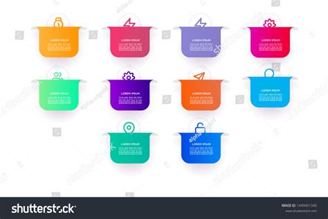 Set Infographic Stack Chart Design Icons Stock Vector Royalty Free Shutterstock