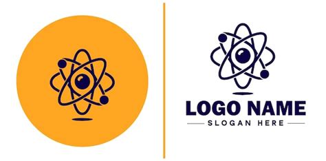 Premium Vector Atom Icon Particle Molecule Elementary Particle Flat Logo Sign Symbol Editable