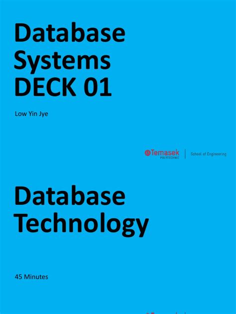 Deck 01 Database Technology Pdf Databases Conceptual Model