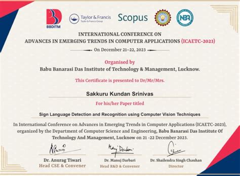 Kundan Srinivas Sakkuru On Linkedin Icaetc2023 Computerscience