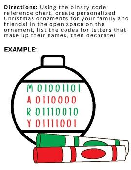 Binary Coding Christmas Ornament Activity By HenRyCreated TPT
