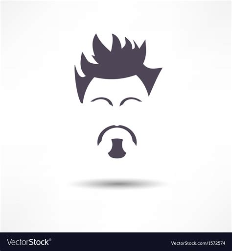 Face Of A Man With Beard Royalty Free Vector Image