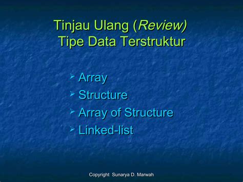 Struktur Data 01 Pointer Dan Linked List Ppt