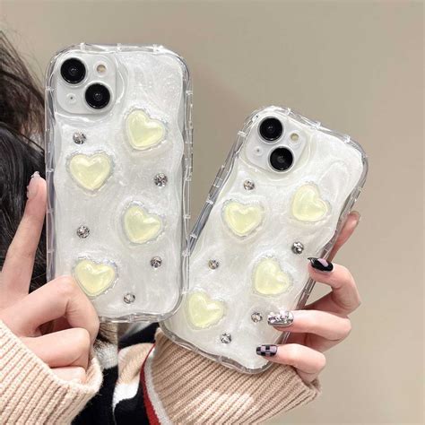 เคสโทรศัพท์มือถือ ลายหัวใจ 3d สีขาวนม สําหรับ Huawei P40 P50 P60 Pro