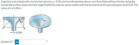 Solved A Particle Is Launched With A Horizontal Velocity Vo Chegg
