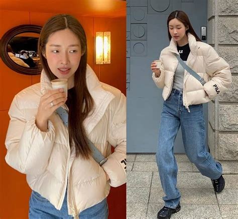 패션엔 차정원 이번 겨울은 화이트 숏패딩 ‘겨울 준비 끝낸 사복장인