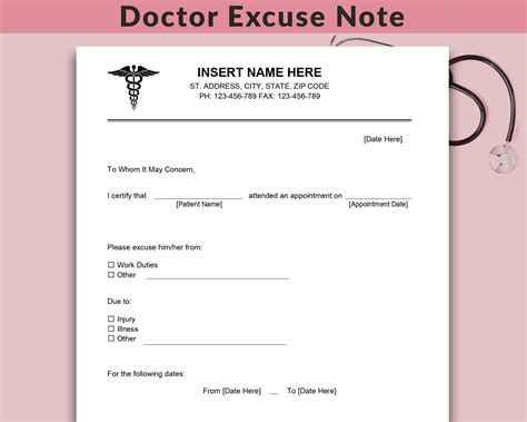 Fake Doctors Note For Strep Throat