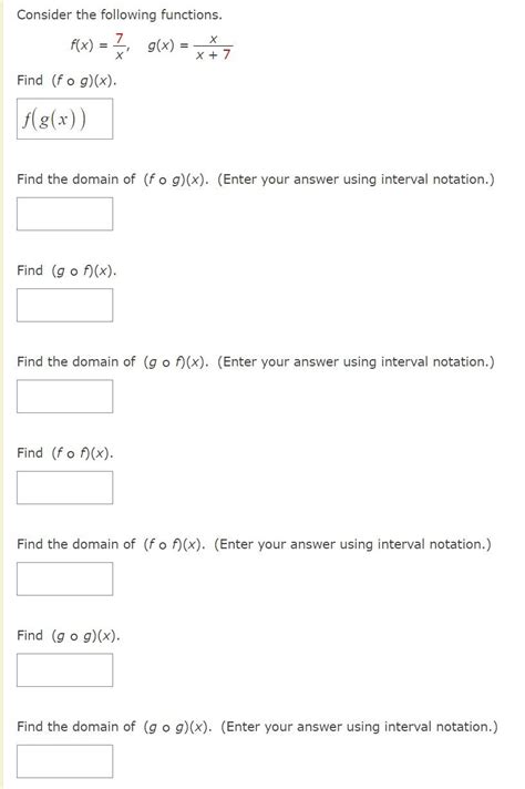 Solved Consider The Following Functions F X X G X X X Chegg Com