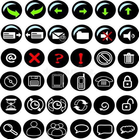 Iconos Del Web Nuevos Iconos De Internet Del Sistema Ilustración Del