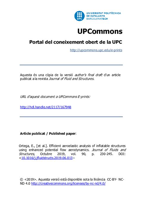Pdf Efficient Aeroelastic Analysis Of Inflatable Structures Using Enhanced Potential Flow
