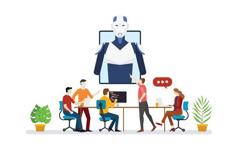 Ai Artificial Intelligence Robot Team Developer Programmer 3216651 Vector Art At Vecteezy