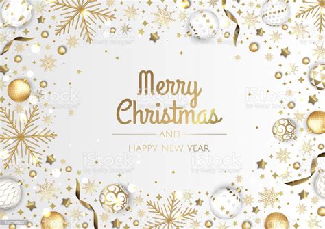 메리 크리스마스와 새해 복 많은 새해 현실적인 3d 개체 파란색과 금공과 Xmas 축제 배경 2022년에 대한 스톡 벡터 아트