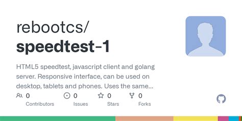 GitHub Rebootcs Speedtest HTML Speedtest Javascript Client And Golang Server Responsive