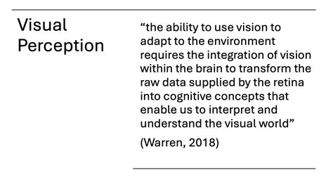 Using The Visual Perceptual Hierarchy To Guide The Ot Process Age