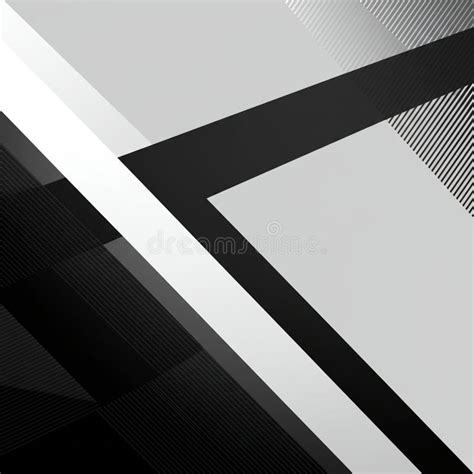 Abstract Composition Featuring Intersecting Geometric Shapes With A Monochromatic Stock