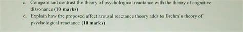 Solved C Compare And Contrast The Theory Of Psychological