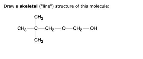 Solved Draw a skeletal ("line") ﻿structure of this molecule: | Chegg.com