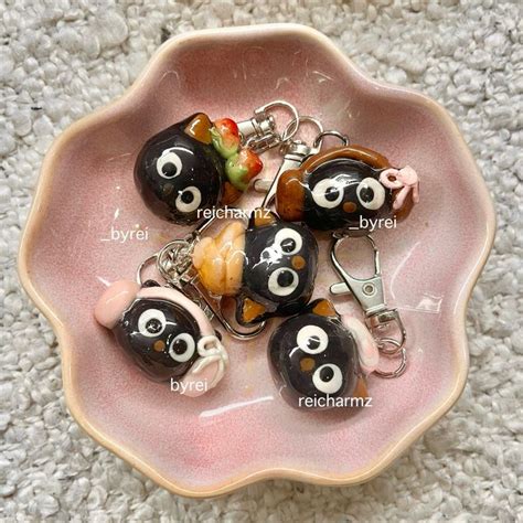 Chococat Keychains Clay Charms Polymer Clay Charms Clay Keychain