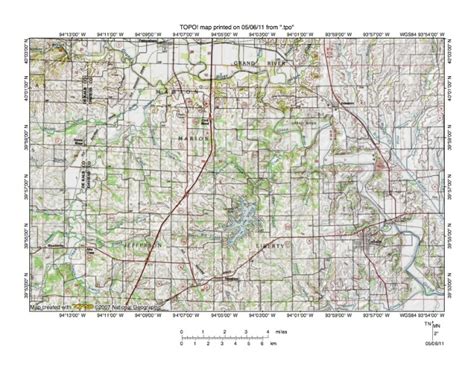 Grand River Drainage Basin Landform Origins Iowa And Missouri Usa