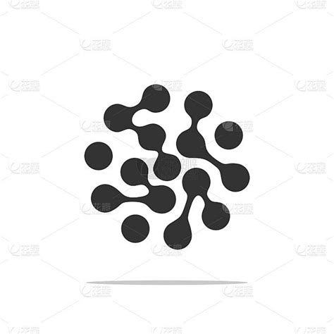 圆点粒子标志模板插图设计向量EPS 10