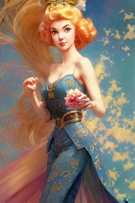 Lexica Princess Peach Profile Picture By Margaret Keane Dynamic Pose