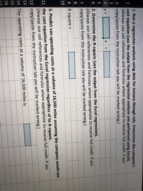 solved 1 run a regression analysis using data for january
