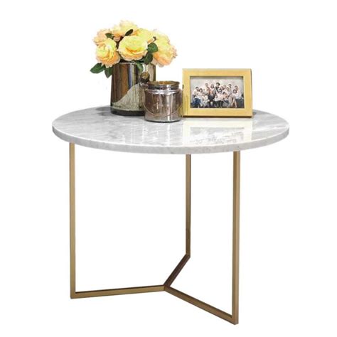 Harga B SAVE Modern Carrara Marble Coffee Table Rome 60 Bulat Terbaru