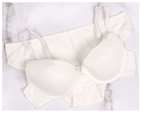 Sarciaeu Bügel Bikini Ecrufarbenes Unterwäsche Set Slip Und Bh 75c