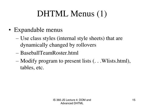Ppt Javascript Lecture 4 Gosselin4 Ch 10 And 11 Dom And Advanced Dhtml Powerpoint