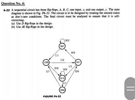 solved question no 4 6 22 a sequential circuit has three