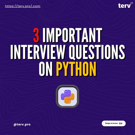 Terv Pro On Linkedin Pythoninterviewqs Pythonconcepts Pythoninterview Codinginterview