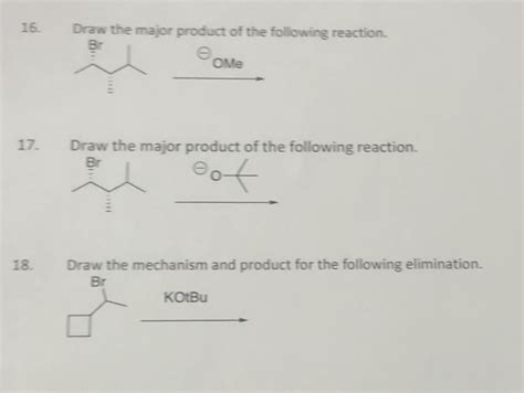 Solved Draw the major product of the following reaction.Draw | Chegg.com