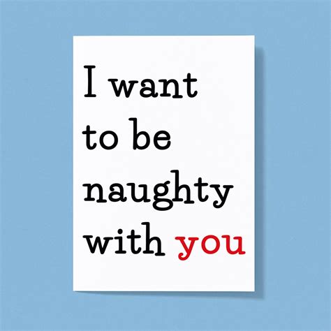 Naughty With You Greeting Card Novelty Cards Slightly Disturbed