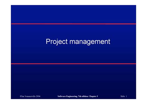 project management lecture slides cen 3031 docsity
