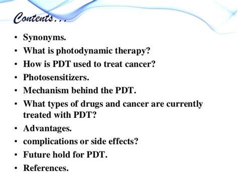 Photodynamic Therapy