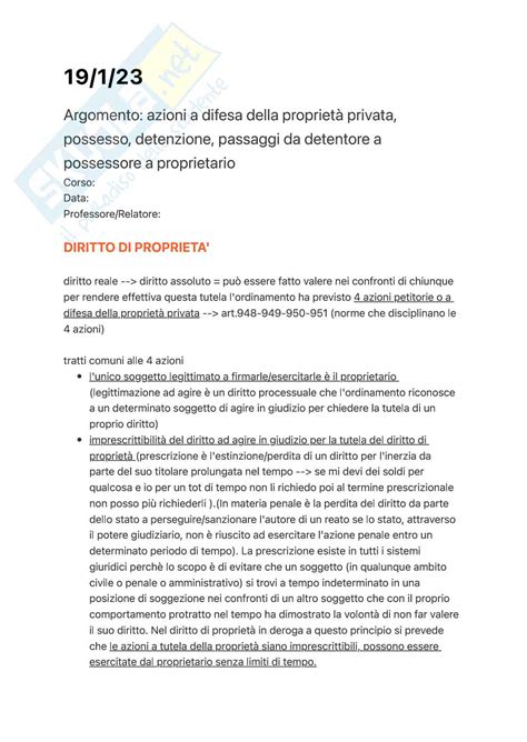Appunti Di Istituzioni Di Diritto Privato