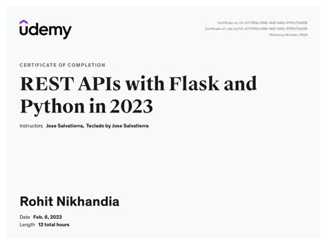 rohit nikhandia on linkedin udemy course completion certificate