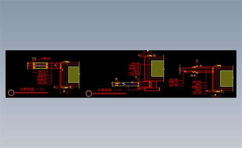 夹板门节点图2 AutoCAD 2000 模型图纸下载 懒石网