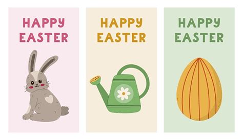 모피에 하트가 있는 토끼 선이 있는 부활절 달걀 물뿌리개 봄 배너 표지 다채로운 클립 아트와 배경의 간단한 모음 개체 그룹에 대한 스톡 벡터 아트 및 기타 이미지 Istock