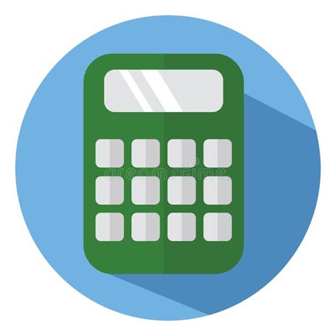 Green Calculator Icon Stock Vector Illustration Of Display