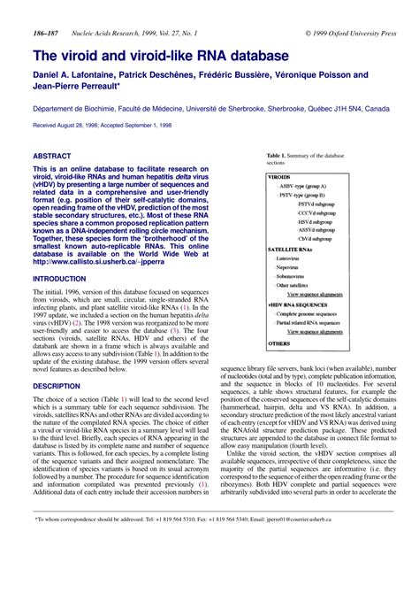 Pdf The Viroid And Viroid Like Rna Database