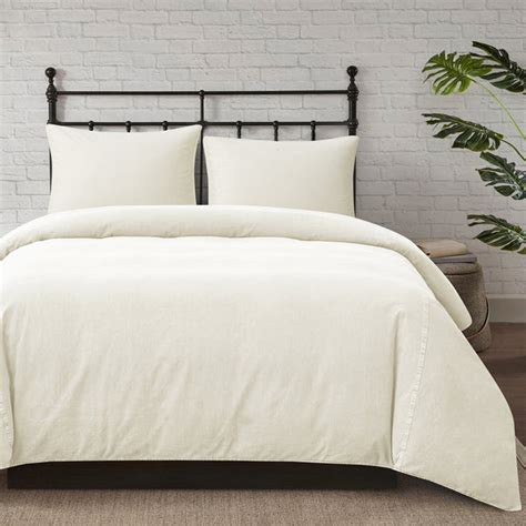 Stonewashed Cotton Canvas Duvet Cover Set Paseo Road By Hiend Accents