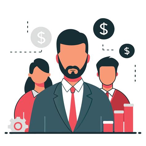 Finance Leaders Conceptualizing Innovative Solutions For Future Growth Vector Art At