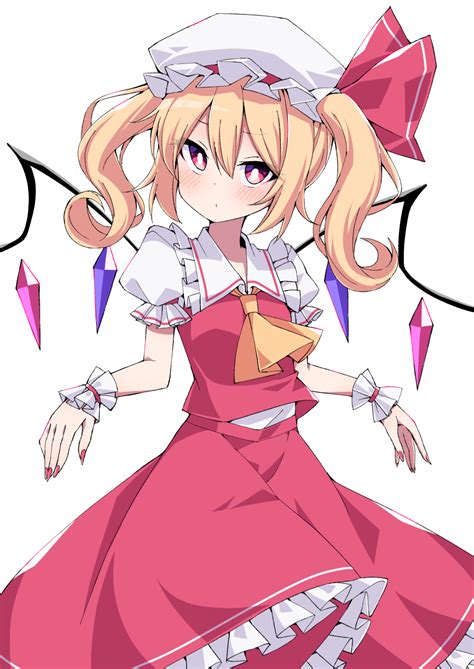 Safebooru 1girl Ascot Blonde Hair Blush Commentary Request Flandre
