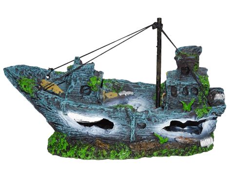 Decor Acvariu Epavă Albastră 30 Cm
